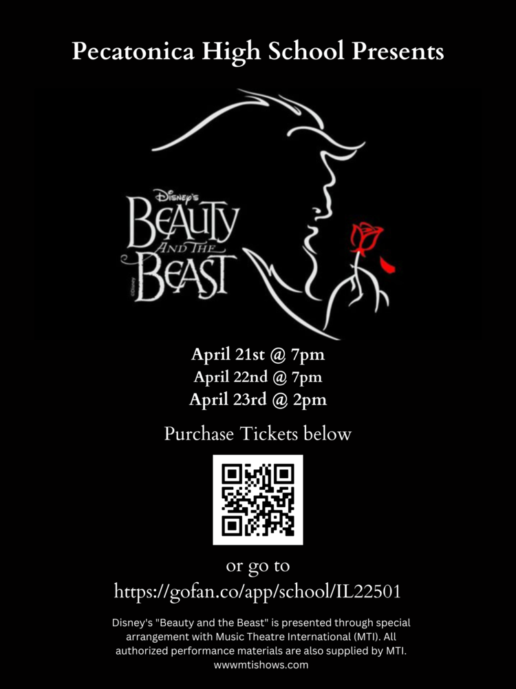 Pecatonica High School presents Disney's "Beauty and the Beast" | Pecatonica CUSD 321